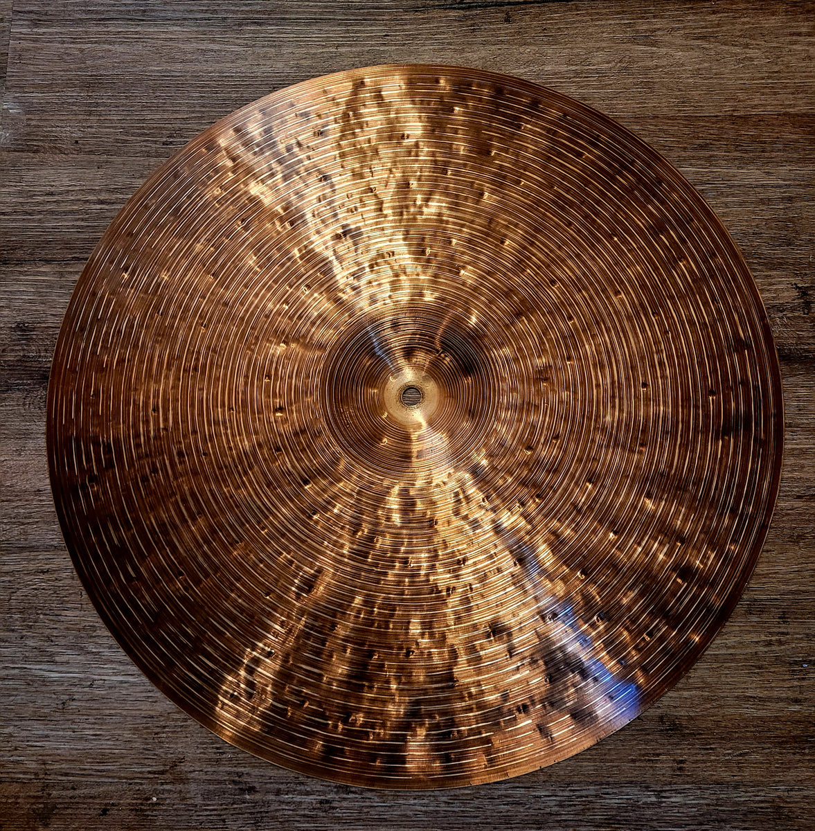 20" Reverse-Bell Dark Patina Ride MC500 – Mongiello Cymbals